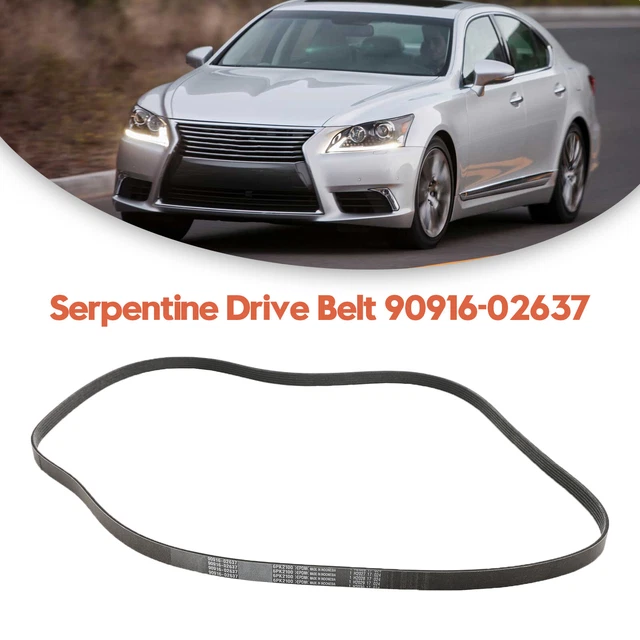 ENGINE SERPENTINE V-BELT 90916-02637 For Lexus LS460 4.6L V8 2007-2015 ...