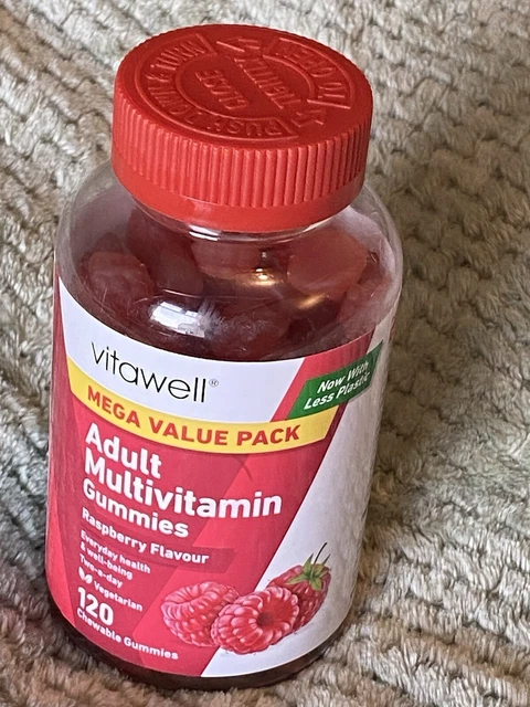 VITAWELL ADULT MULTIVITAMIN Gummies 120s - Raspberry £8.00 - PicClick UK