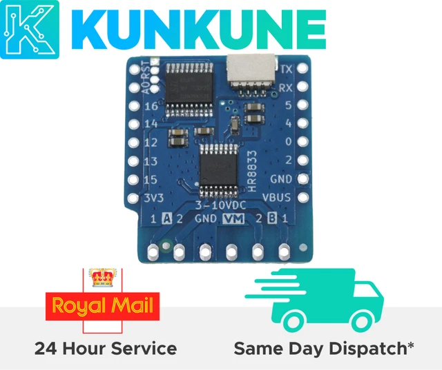 HR8833 MOTOR SHIELD v1.0.0 For WEMOS D1 mini I2C Dual Motor 3-10V -UK £ ...