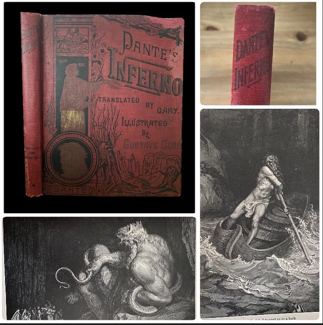 RARE ANTIQUE 19TH Century DANTE'S INFERNO Gustave Dore Illustrated ...