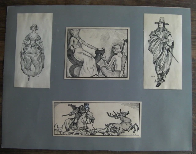 GÉRARD COCHET SÉRIE de 4 dessins originaux encre sur papier drawing ...