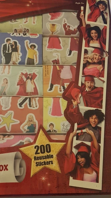 DISNEY HIGH SCHOOL Musical 3 Senior Year Sticker Box 200 Reusable ...