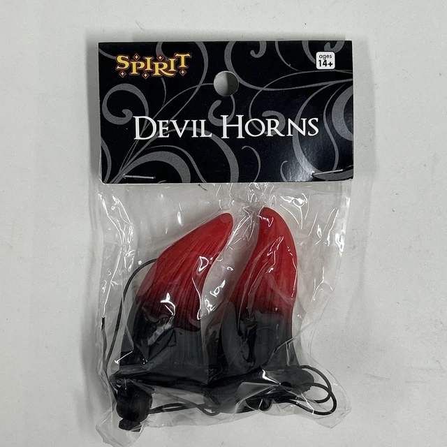 SPIRIT HALLOWEEN DEVIL Horns Chin Strap Adult One SZ Red Costume ...