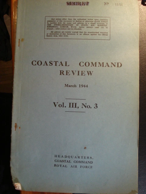 RAF COASTAL COMMAND Review 1944 British Military History Germany U ...