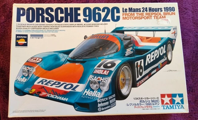 TAMIYA 1:24 PORSCHE 962C Le Mans 24h 1990 Repsol Model Kit #24313 ...