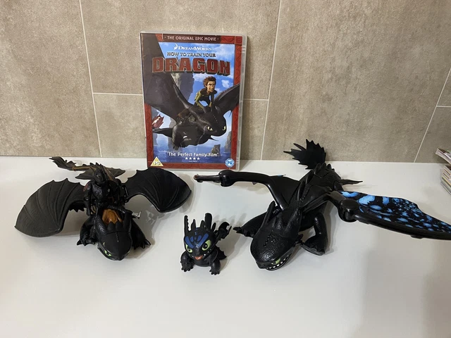 HOW TO TRAIN Your Dragon dvd Toothless Light Sound & hiccup figure ...