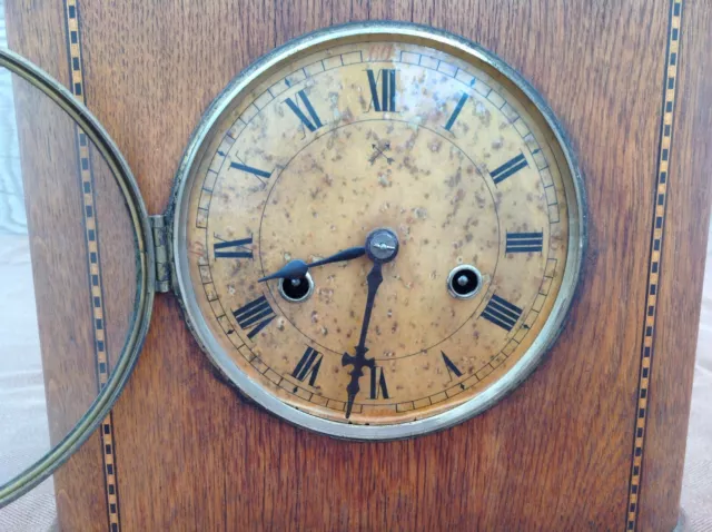 ANTIQUE HAC WURTTEMBERG "Crossed Arrows" 3384 Mantle Clock with Key £ ...