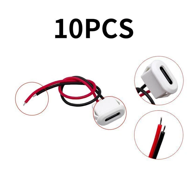 USB TYPE C Connector Female Socket 2P Charging Interface with Welding ...