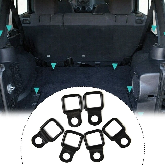 6 * HEAVY Duty Fixing Point Anchor Lashing Eye Tie Down Loop Black D ...