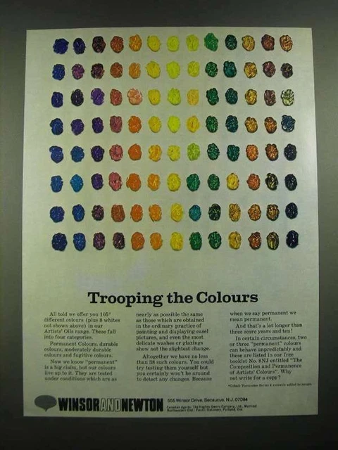 1976 WINSOR AND Newton Artists' Oils Paint Ad - Trooping the Colours £ ...