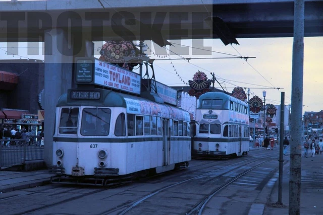 35MM SLIDE BLACKPOOL Transport Single Decker Tram Strassenbahn 637 1986 Original £4.97 - PicClick UK