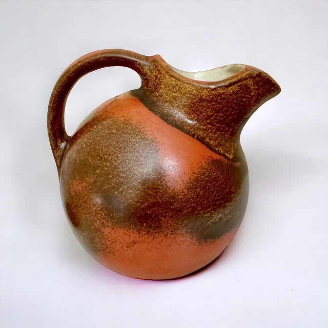 1930S RED WING Pottery Rumrill Tilt Ball Pitcher 547 Ice Lip Round 7.5 ...