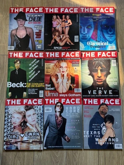 THE FACE MAGAZINE 1997: 9 Issues Spice Girls Verve Cameron Diaz Uma ...