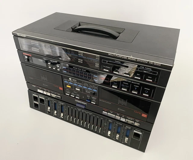 RARE VINTAGE 80S SHARP HK-9000 BOOMBOX RADIO Stereo Retro Ghettoblaster ...