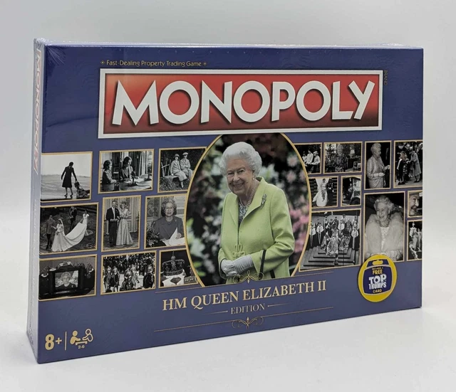 WINNING MOVES HM Queen Elizabeth II Monopoly Tour Key Moments Majesty ...