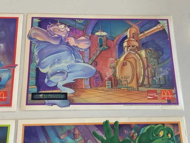 VINTAGE MCDONALDS HAPPY Meal - Ghostbusters 2 - Placemat - Complete Set ...