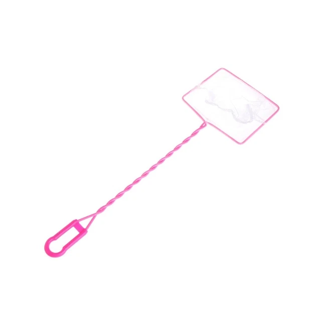 AQUARIUM FISH NET Fine Mesh Skimmer Small Pink Catching Net Comfortable ...