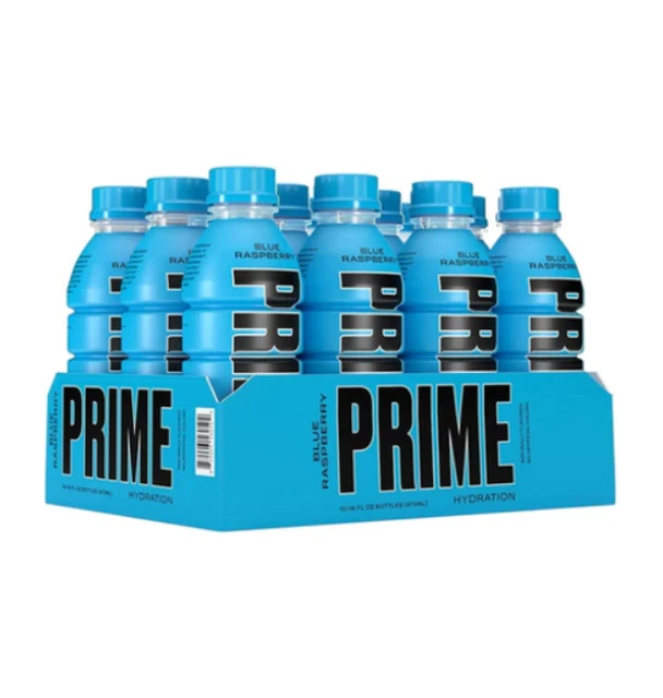 PRIME BLUE RASPBERRY Energy Drink Hydration Drink 500ml (x12 Bottles ...