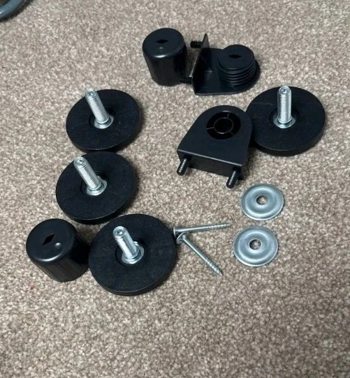 IKEA BESTA X 4 Black Adjustable Feet Legs Leveller Parts 115988 MALM ...
