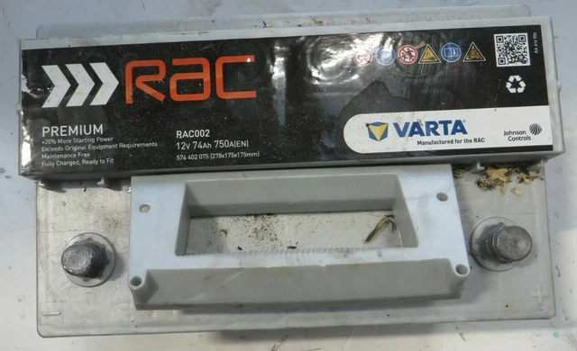 VARTA RAC PREMIUM Car Battery RAC002 12V 74Ah 750A £50.00 - PicClick UK