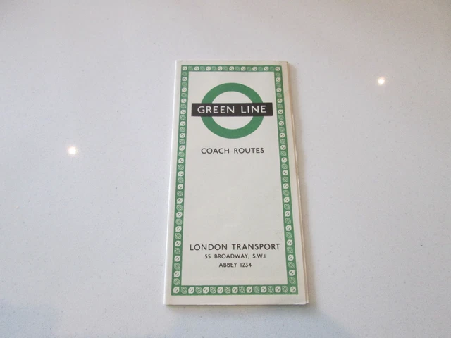 LONDON TRANSPORT GREEN Line Coach Routes Map 1959 (3/59) £8.00 ...