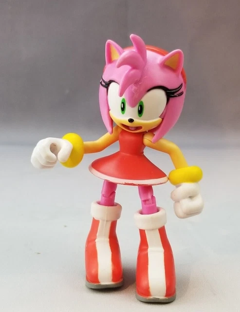 JAZWARES AMY ROSE Sonic the Hedgehog Action Figure 3" Inch Sega RARE ...
