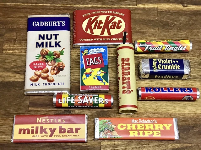 RETRO MILK BAR Old Shop Candy Packaging Wrapper’s Collection Allen’s ...