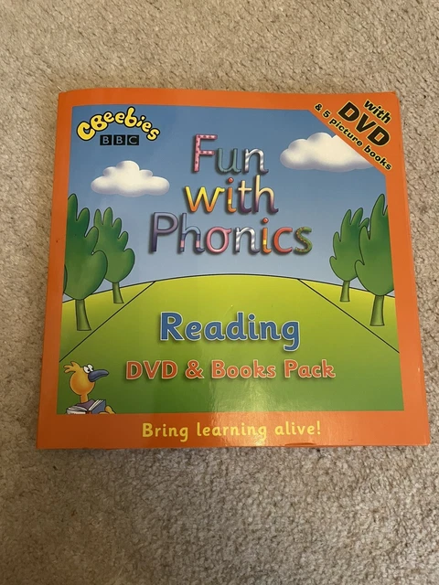 CBEEBIES FUN WITH Phonics Reading Pack Set DVD and 5 Picture Books ...