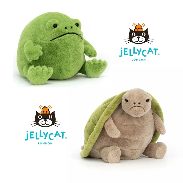 JELLYCAT RICKY RAIN Frog & Timmy Turtle Plush Set - Grumpy Friends BNWT ...