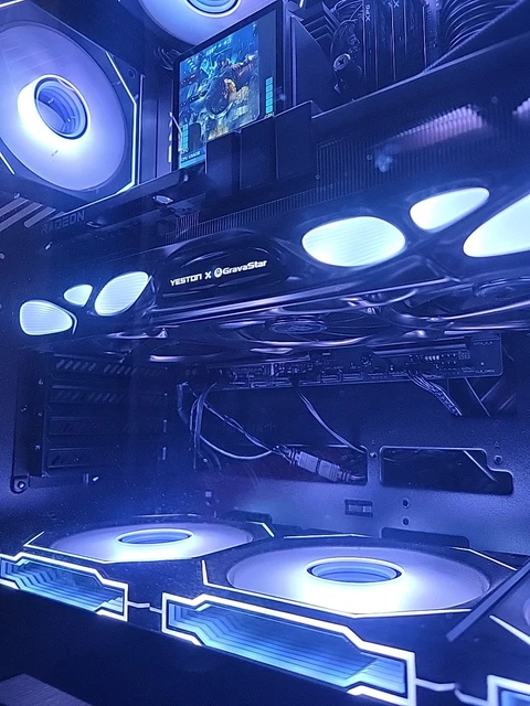 YESTON×GRAVASTAR RX 9070 XT 16GD6 Mercury Nova OC Skeletal Design ...