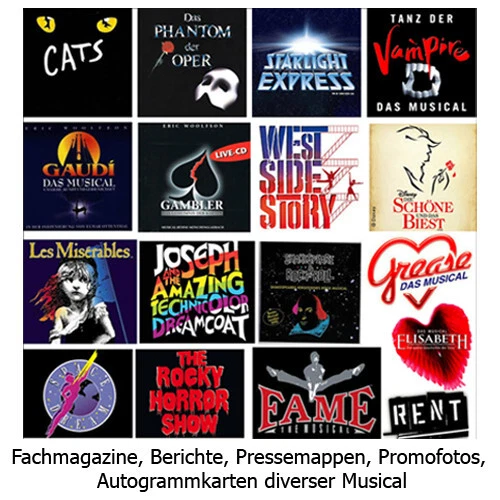 MUSICAL-KONVOLUT | CATS Phantom Starlight Vampire Grease Space Dream A ...