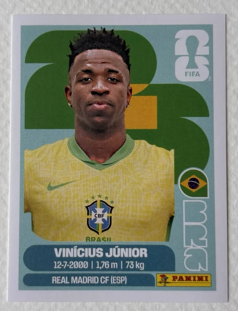 2026 PANINI FIFA World Cup Vinicius Junior Brazil Base Sticker #BRA14 £ ...