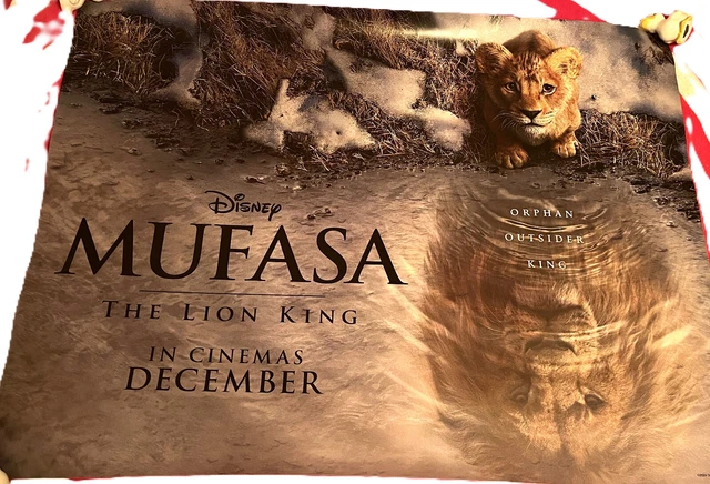 MUFASA THE LION King Cinema Quad Poster Landscape 30"x 40" - Excellent ...