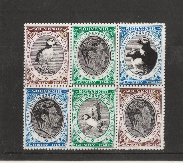 GB LOCALS- LUNDY Gerald King Alternative George VI Congress Sheet Perf ...