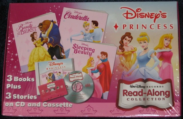 RARE SEALED DISNEY PRINCESS Read Along Collection 3 Books CD Cassette ...