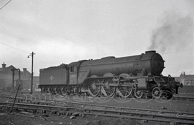 ORIGINAL 35MM B&W Negative of LNER A3 4-6-2 60074 Holbeck, Leeds 07.05. ...
