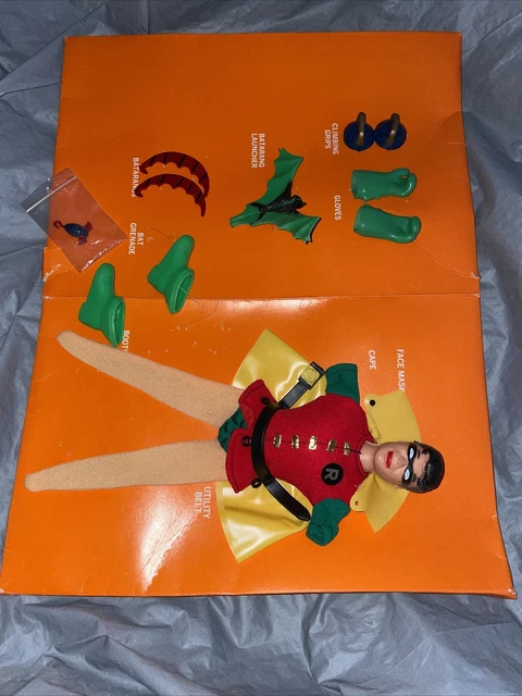 VINTAGE BATMAN ROBIN Action Boy Costume With Backing Card See All Rare ...