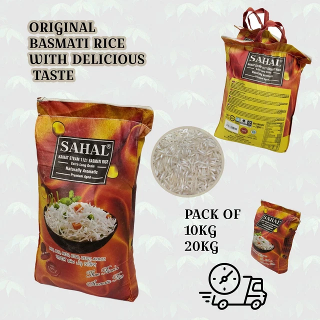 PURE BASMATI RICE Extra Long Grain Kainaat Steam 1121 Naturally ...
