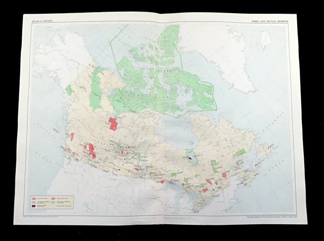 MAP OF CANADA National Parks Canadian Nature Reserves Parks Large ...