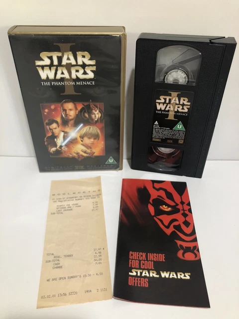 STAR WARS - The Phantom Menace VHS TAPE Year 2000 EUR 21,76 - PicClick FR