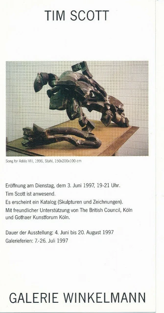 CARTE D'INVITATION/CARTE D'INVITATION : Tim Scott Galerie Winkelmann ...