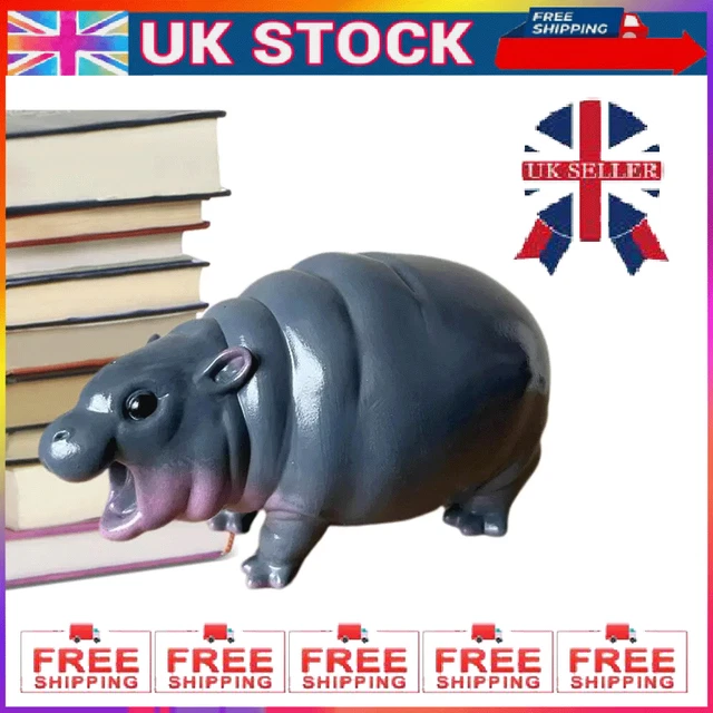MOO DENG TOY ,Moo Deng Hippo,Bouncy Pork Pygmy Hippo Statue,Hippo ...