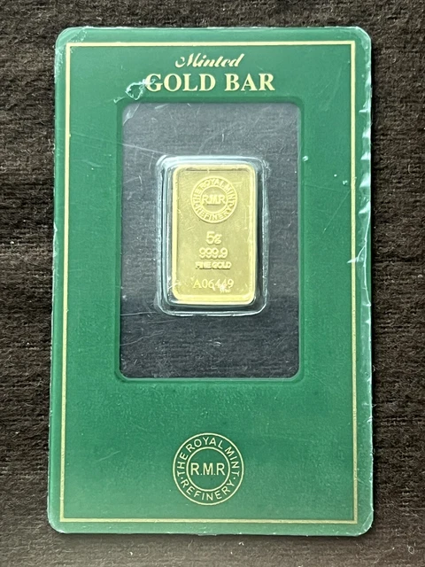 ROYAL MINT REFINERY 5g Gold Bar Minted £349.00 - PicClick UK
