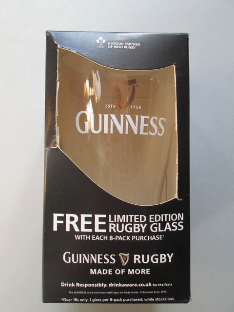 GUINNESS RUGBY IN Unopened Boxed Pint Glass Limited Edition IRF £4.88 ...
