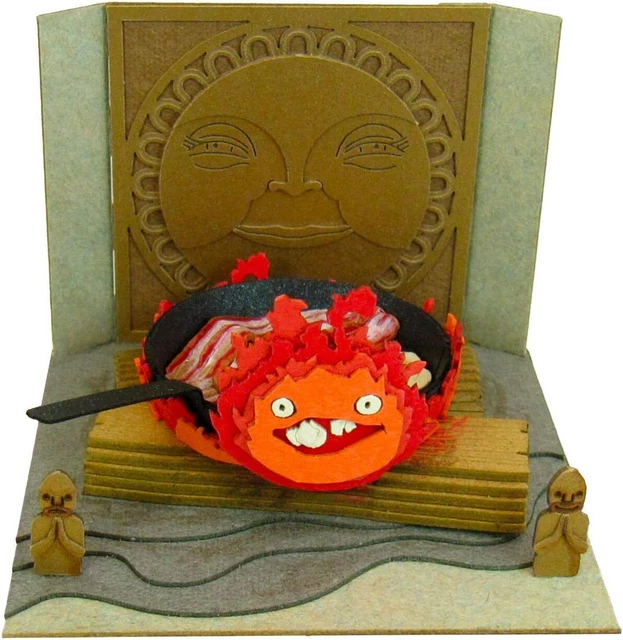 STUDIO GHIBLI MINI Howl's Moving Castle Calcifer and Bacon & Egg Paper ...