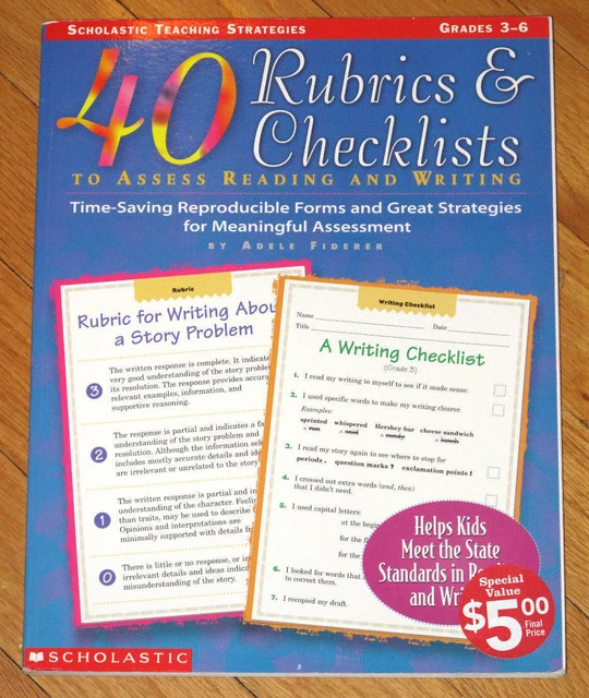 SCHOLASTIC RUBRICS & CHECKLISTS TO ASSESS READING AND WRITING Grades 3 ...