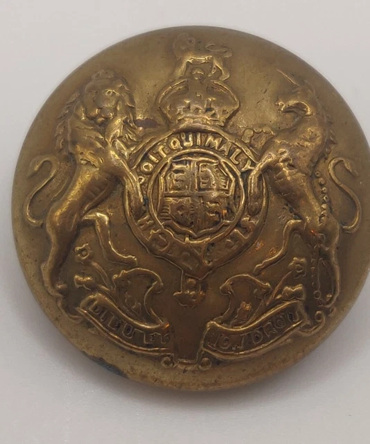 4 VINTAGE MILITARY Buttons British Army WWI WWII Crest Morton + Crowder ...