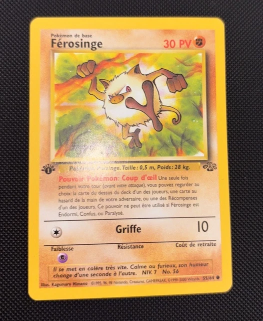 CARTE POKÉMON FEROSINGE 55/64 Edition 1 Jungle Wizards FR NM Mint EUR 1 ...