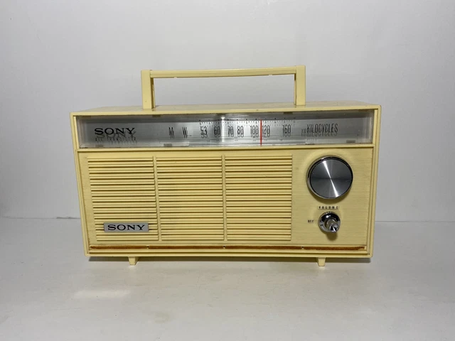 VINTAGE SONY SIX Transistor Radio Model 8R-42 White/Cream Japan, Tested ...