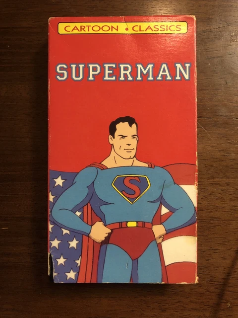 SUPERMAN VHS CARTOON Classics, Animated Warner Brothers 1990 DC Comics ...